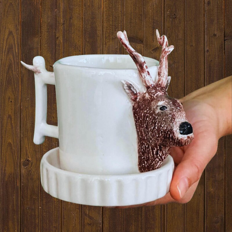 Ceramic Deer Head - Etsy