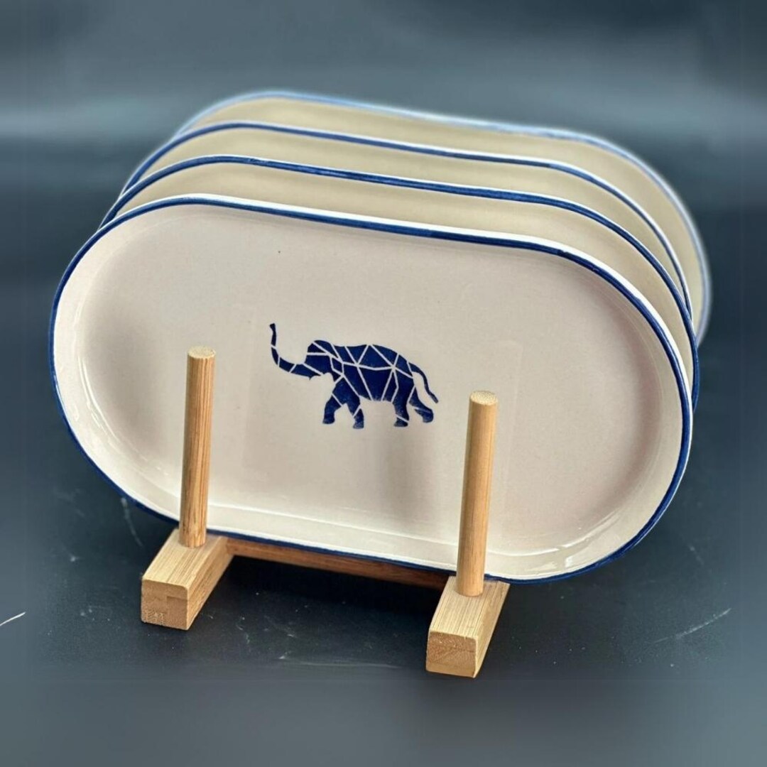 Elephant Boat Plates Set – Whimsical Appetizer Dishes, Table Decor - Etsy