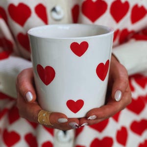 Heart Ceramic Flower Pot With Six Holes - Charming Planter for Indoor ...