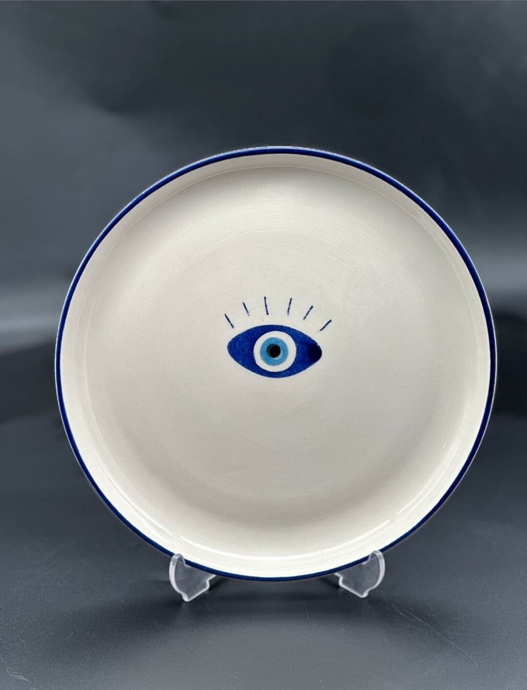 4 Evil Eye Ceramic 21 Cm Cake Plate,handmade Gift,dessert Plate - Etsy