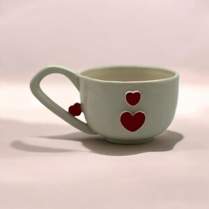 Double Heart Oversized Mug With Heart Handles | Unique Love Gift for ...