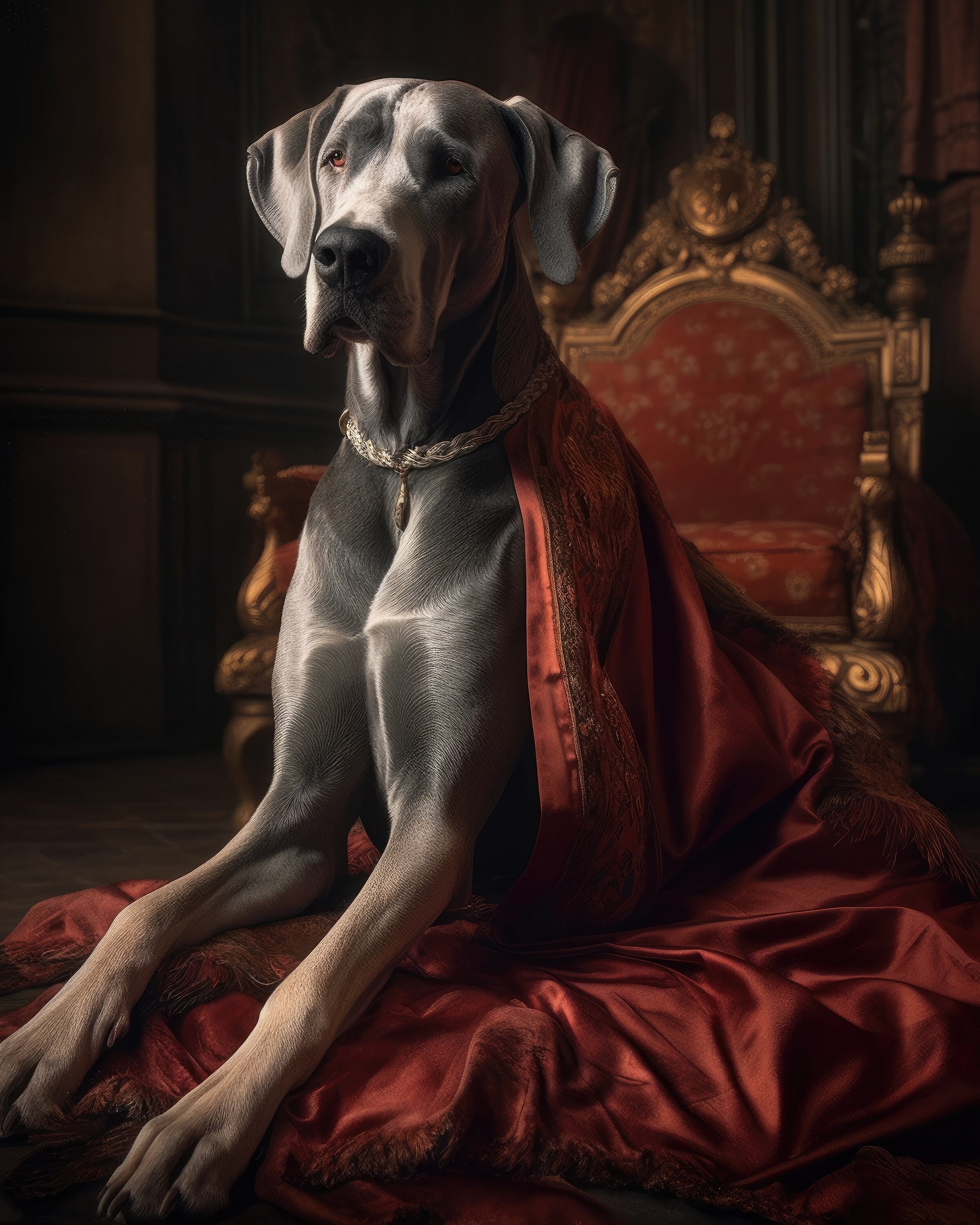 Printable Grey Great Dane Gifts Prints Pop Art, Great Dane Dog Painting ...