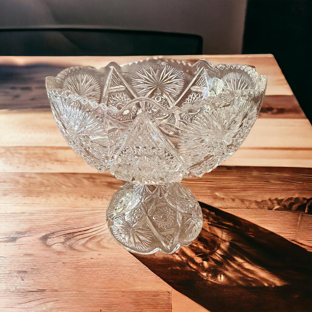 Antique Compote Fruit Pedestal Bowl - 1906 Regal Pattern Centerpiece ...