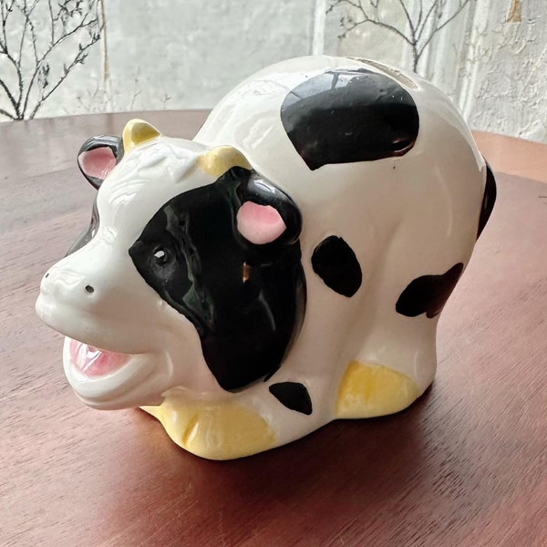 Ceramic Cow Piggy Bank - Etsy