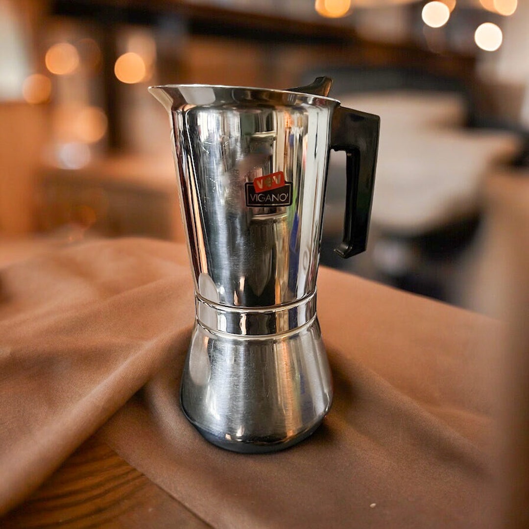 Vintage Espresso Coffee Maker Inox 1810 Stainless Made in Italy Vev ...