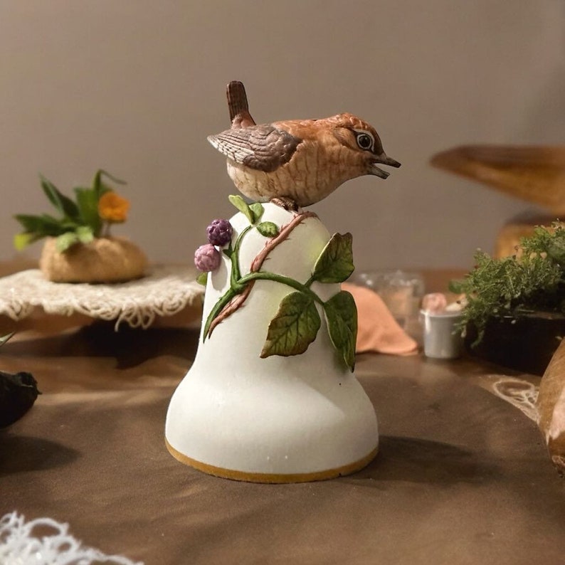 Franklin Mint Peter Barrett Porcelain Bird Bell the Wren Collectible - Etsy