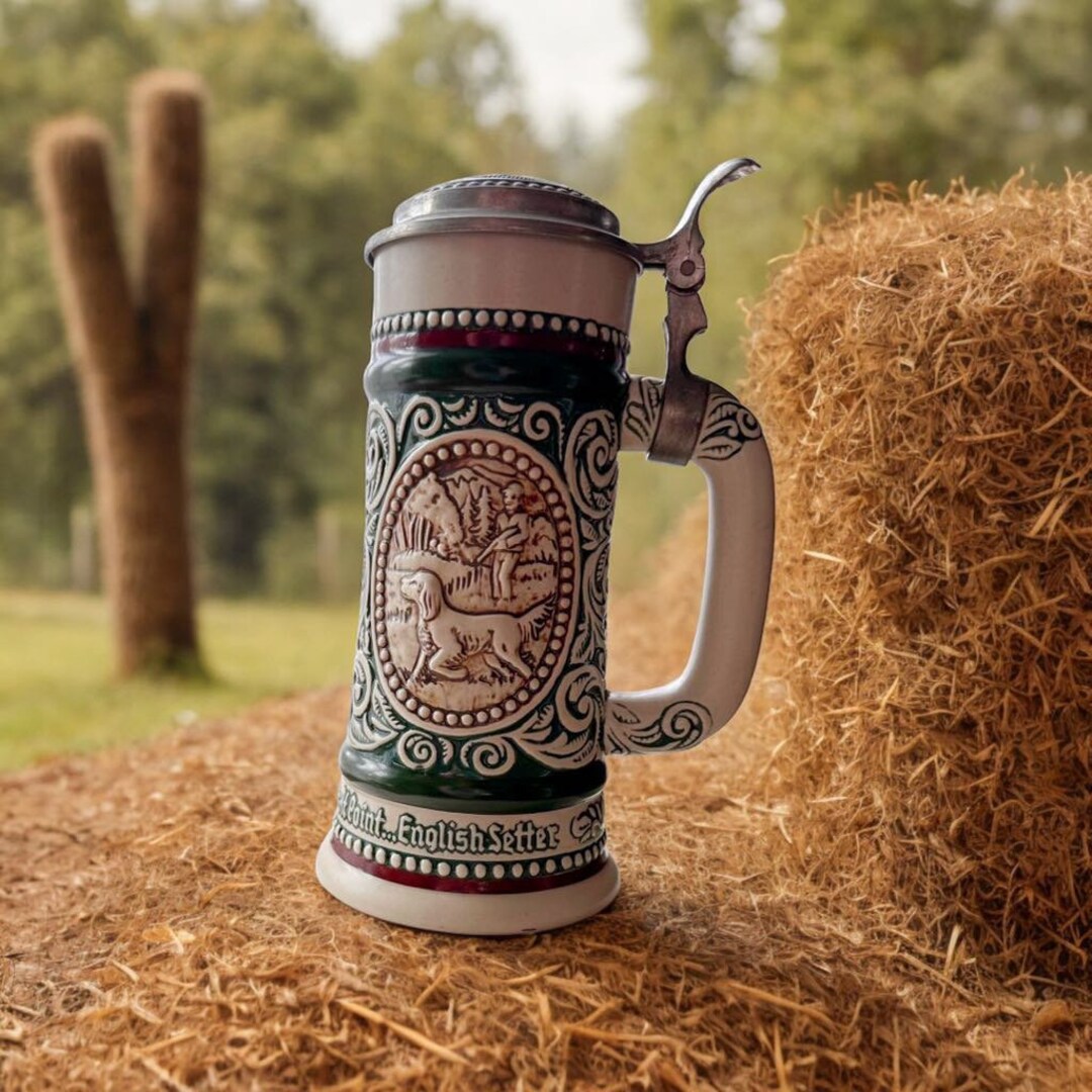 Vintage 1978 Avon Beer Stein - "rainbow Trout & English Setter" - Made ...