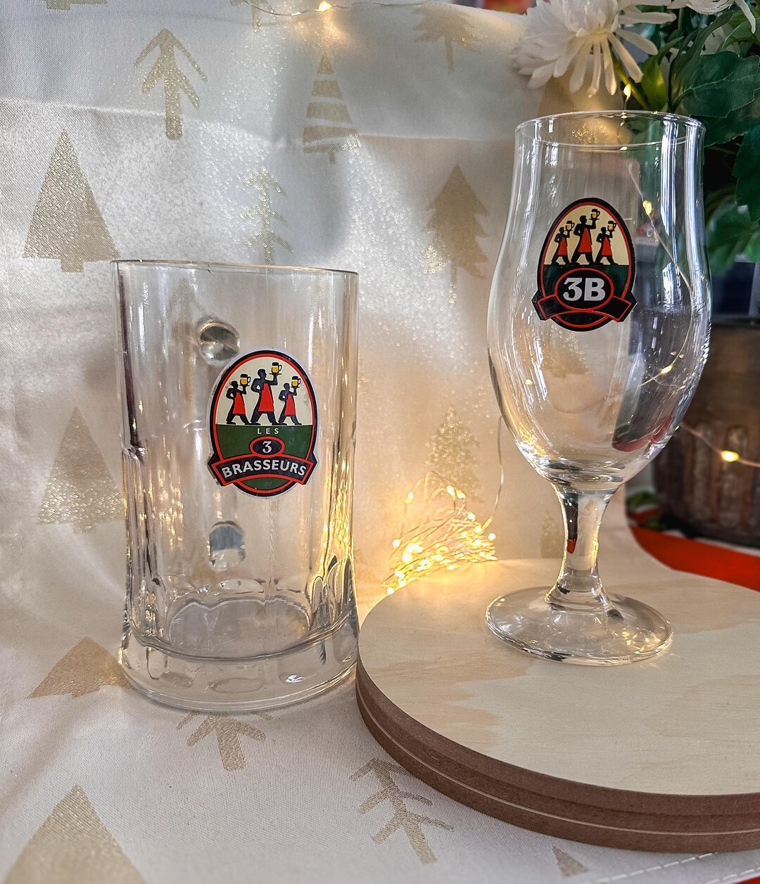 Beer Gift Set Stemmed Glass 30 Cl and Beer Mug 0.5 L 3 Brasseurs Quebec ...