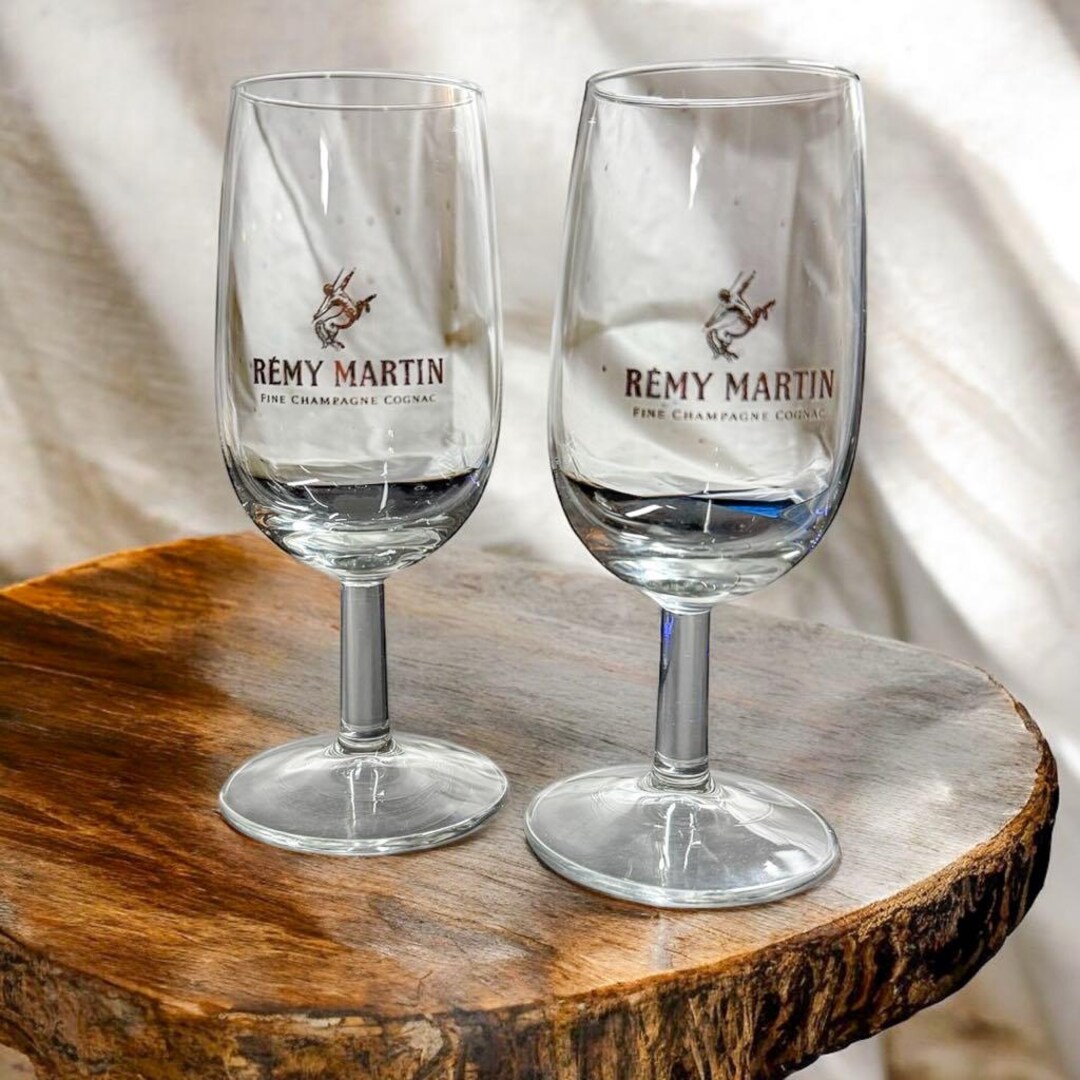2 Vintage Rémy Martin Cognac Glasses, Fine Champagne French Stemmed ...