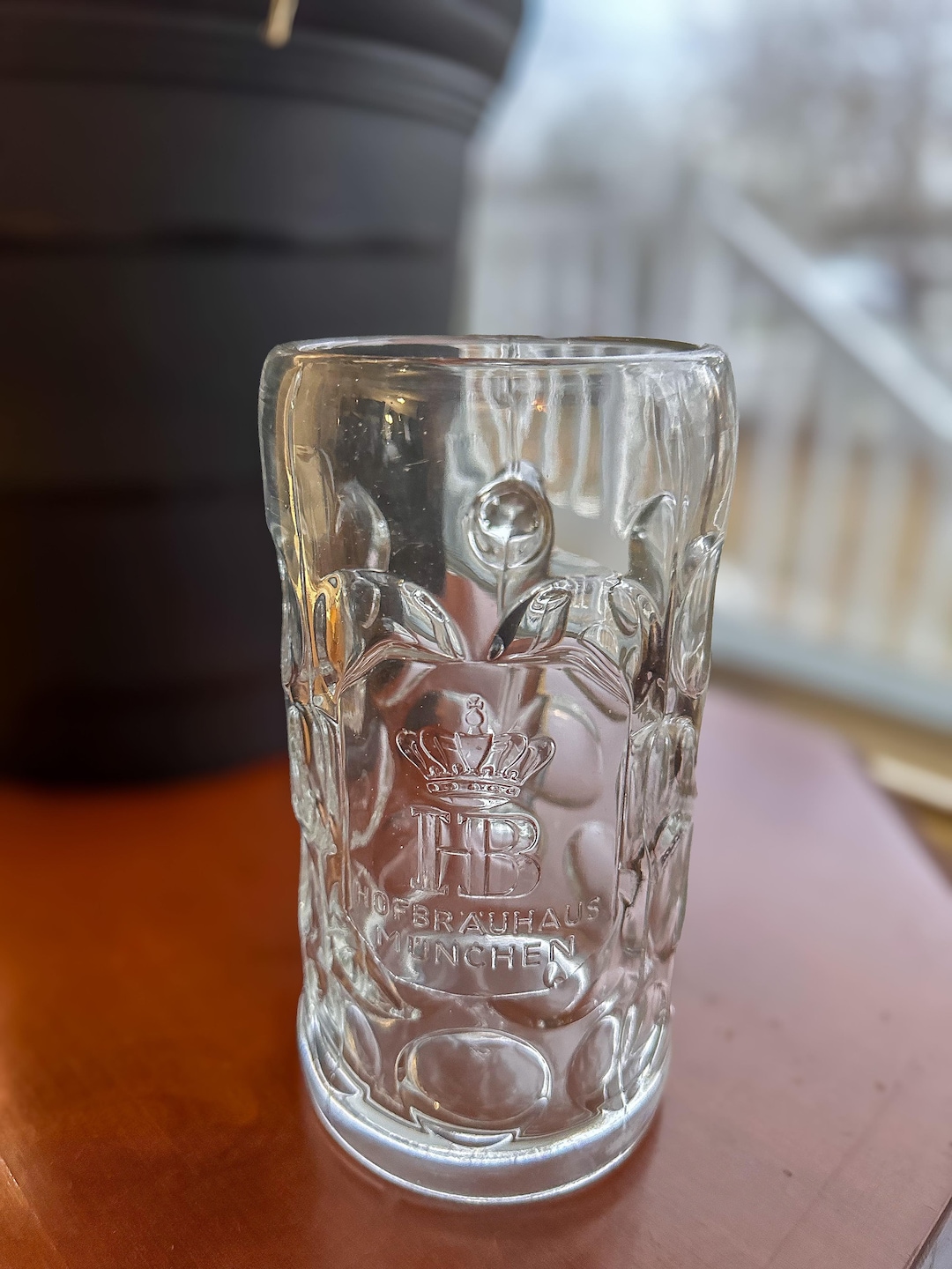 Hofbrauhaus HB 1-liter Glass Dimpled Beer Stein - Authentic German Beer ...