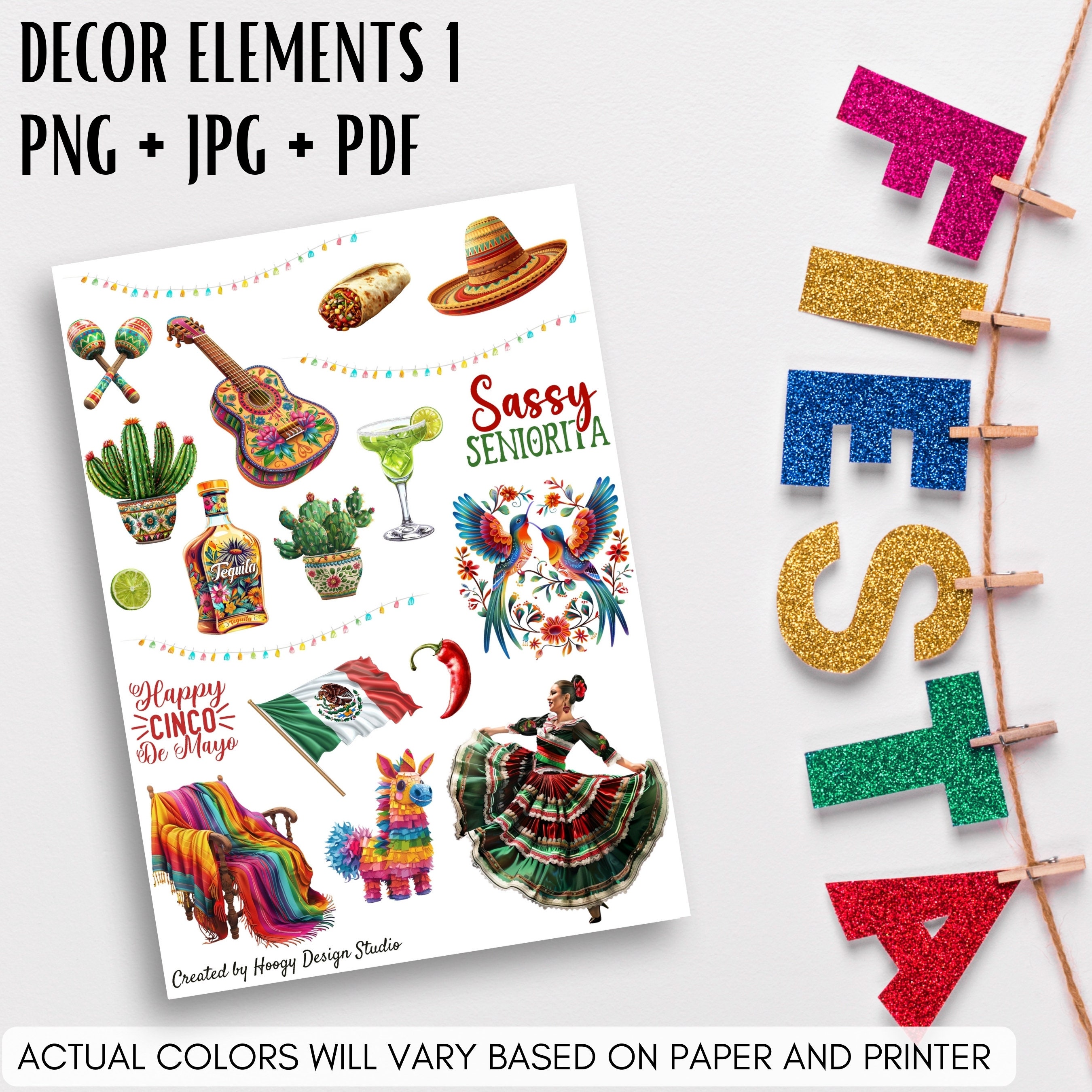 Fiesta Fun Printable Sticker Sheets Cinco De Mayo Mexican Mariachi ...