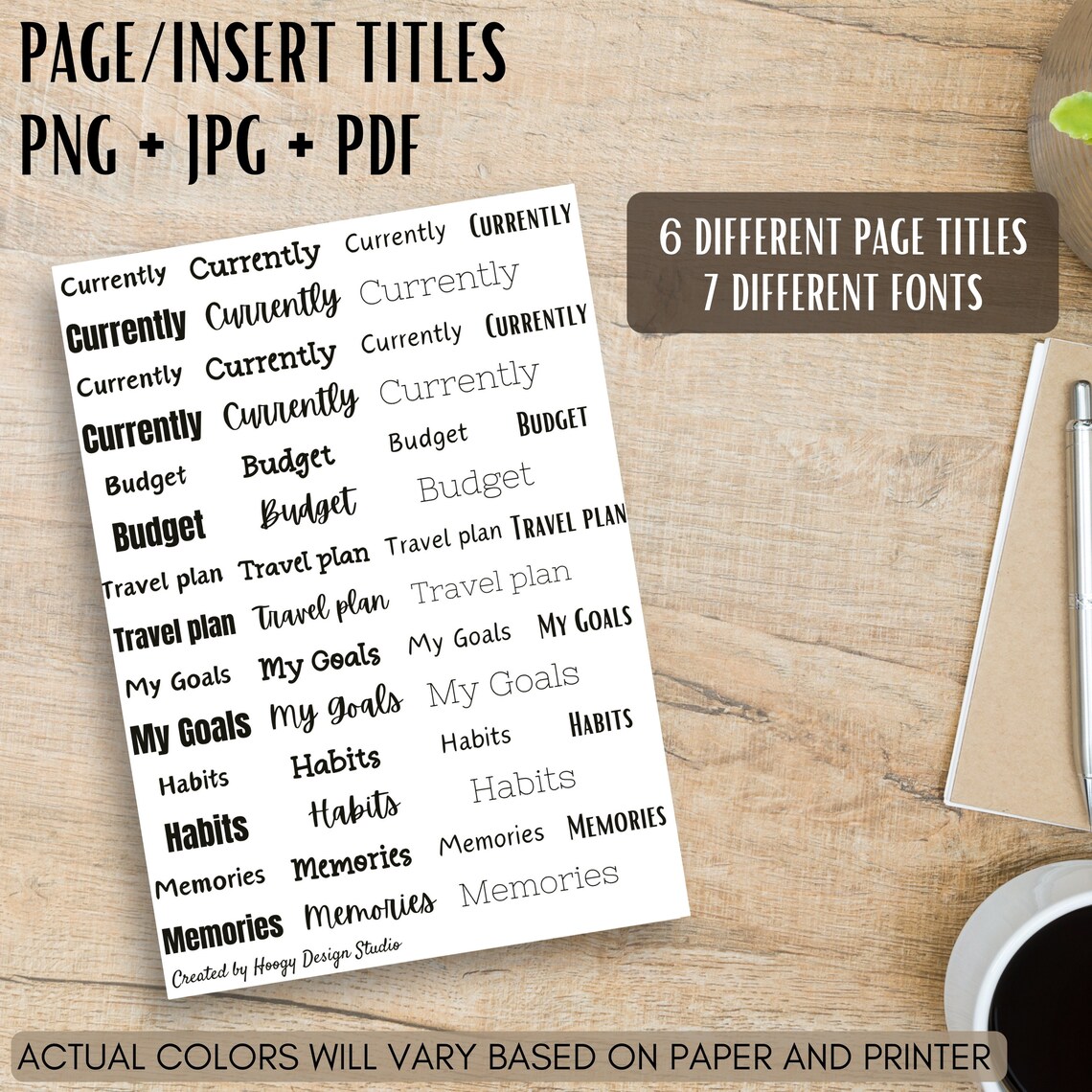 Functional Printable Sticker Sheets | Planner Toolkit | Currently ...