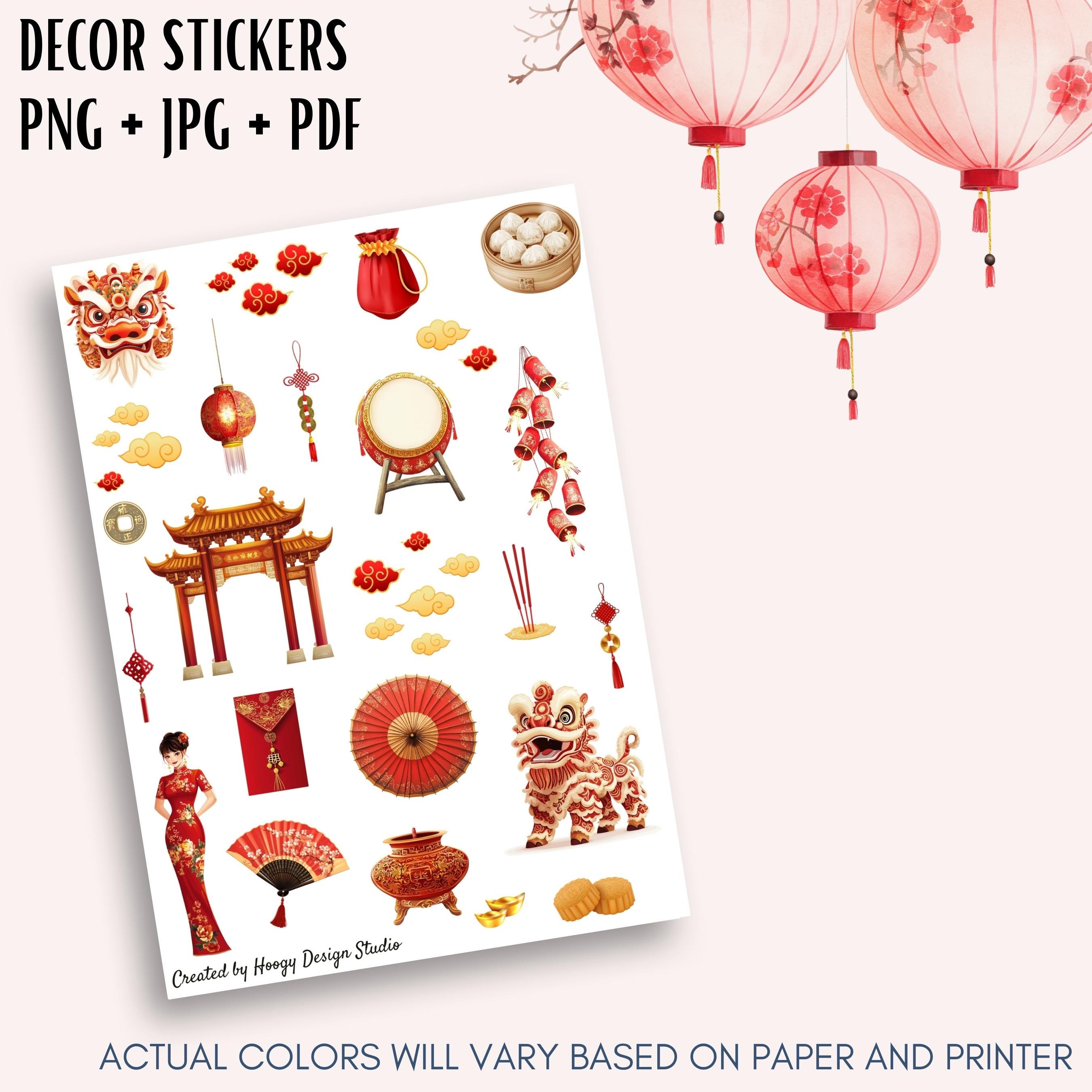 Lunar New Year 2025 Printable Planner Stickers | Year of the Snake ...