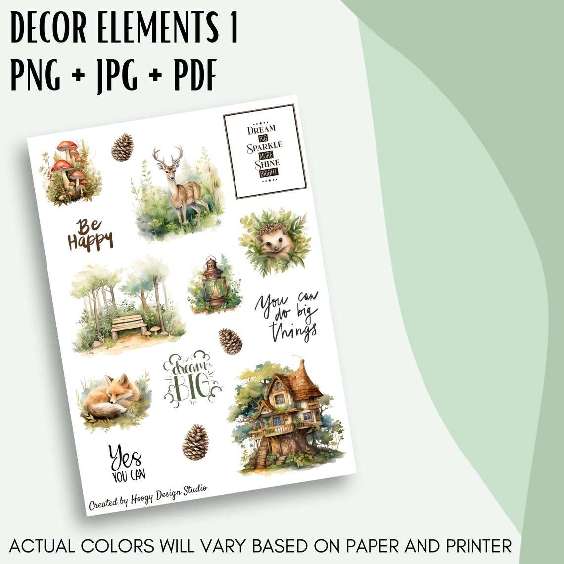 Whimsical Woodland Printable Sticker Sheets | Enchanted Forest Animals ...