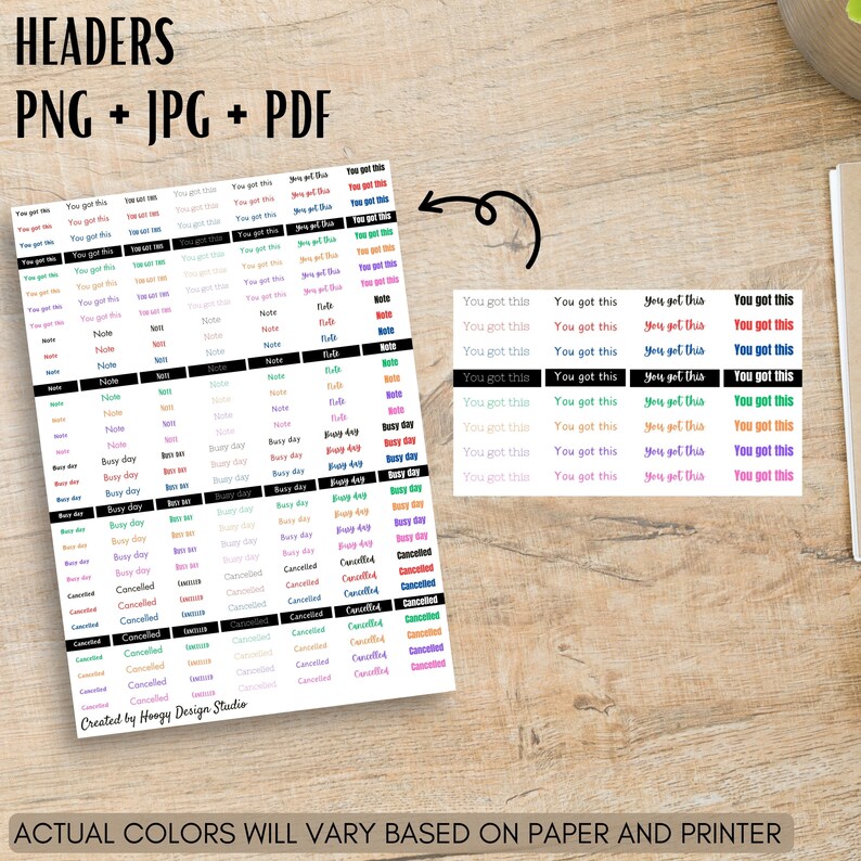 Functional Printable Sticker Sheets | Planner Toolkit | Currently ...