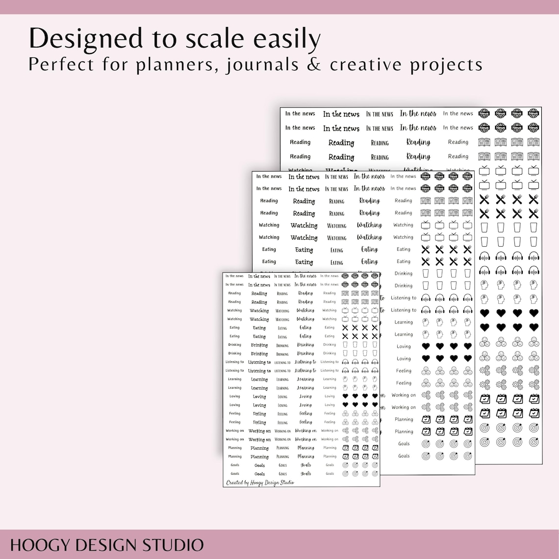 Functional Printable Planner Stickers | Planner Headers and Labels ...