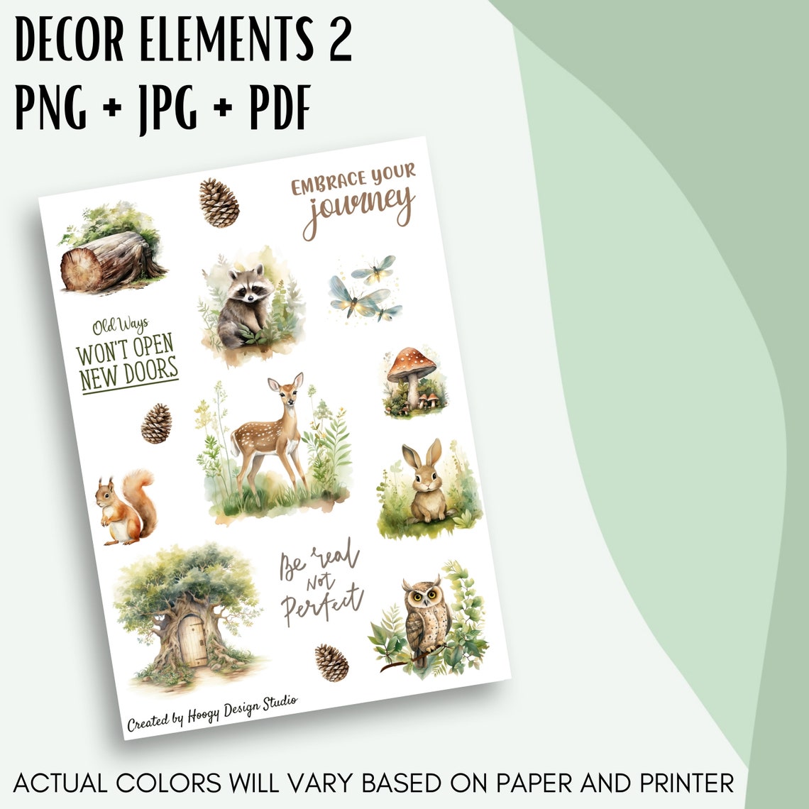 Whimsical Woodland Printable Sticker Sheets | Enchanted Forest Animals ...