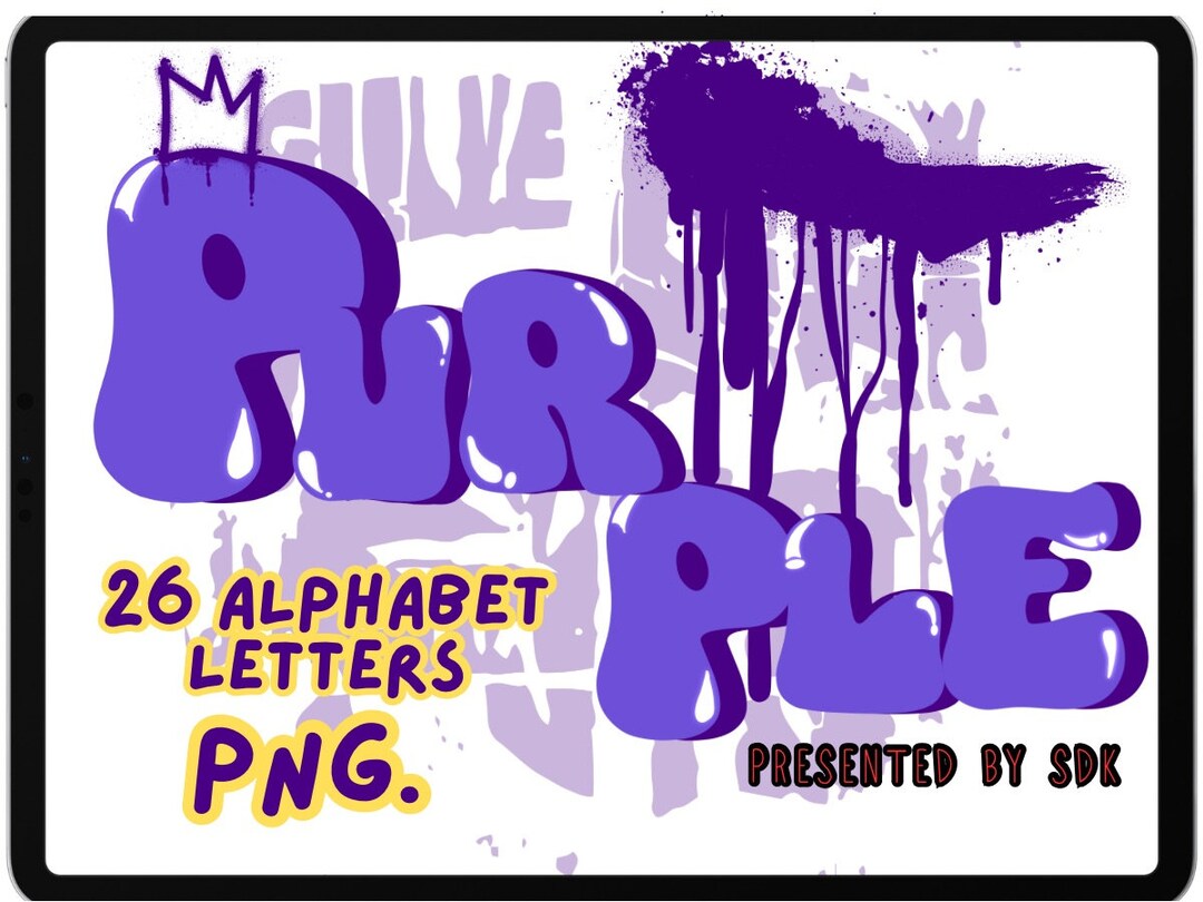 Purple Color Alphabet Letters PNG File Transparent Background File ...