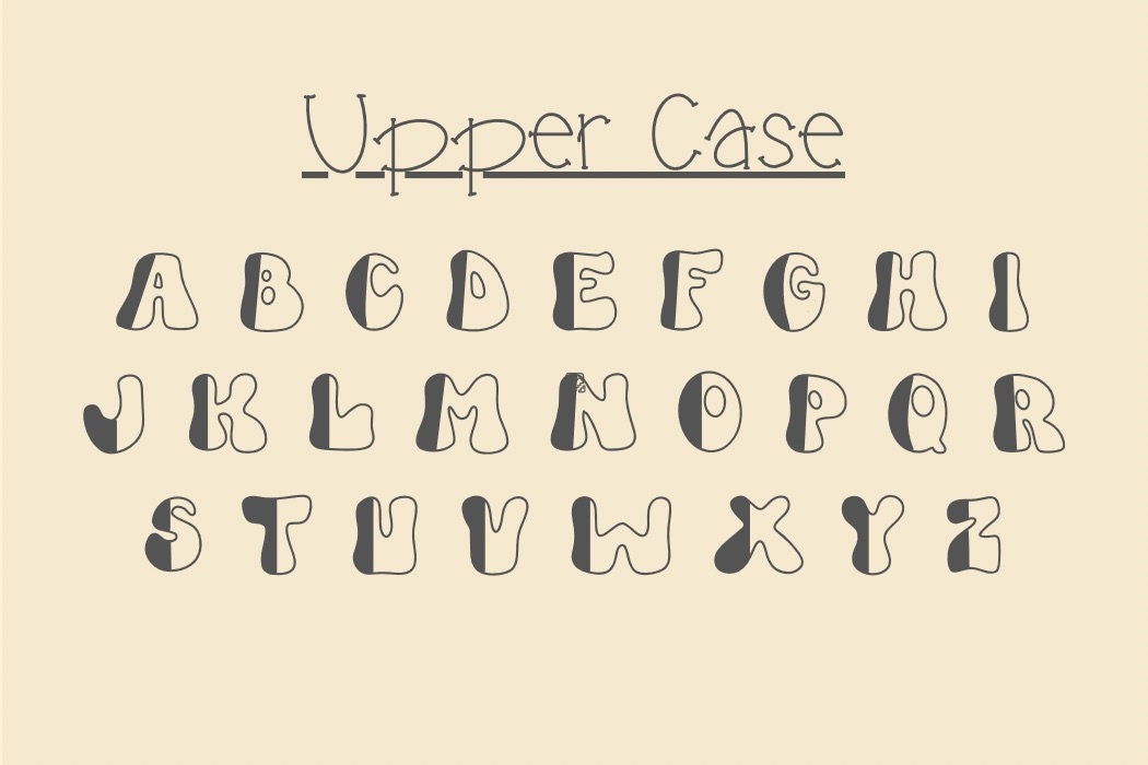 Shadow Handwriting Retro Groovy Font, Vintage Script, Retro Lettering ...