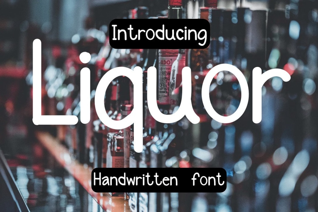 Modern Liquor Handwritten Script Font,digital Download . Elegant ...