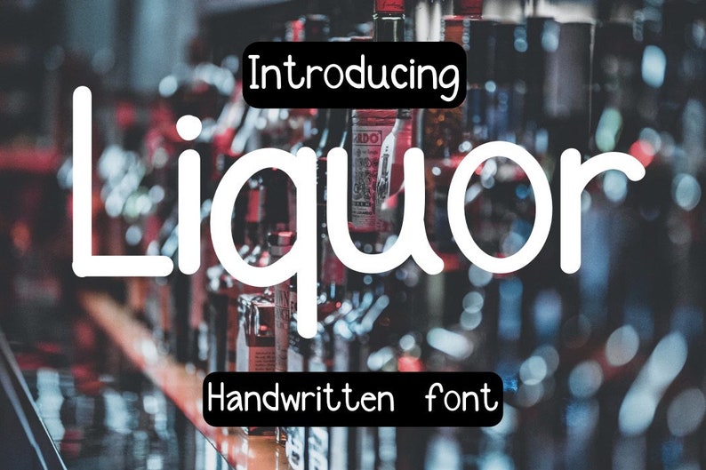 Modern Liquor Handwritten Script Font,digital Download . Elegant ...