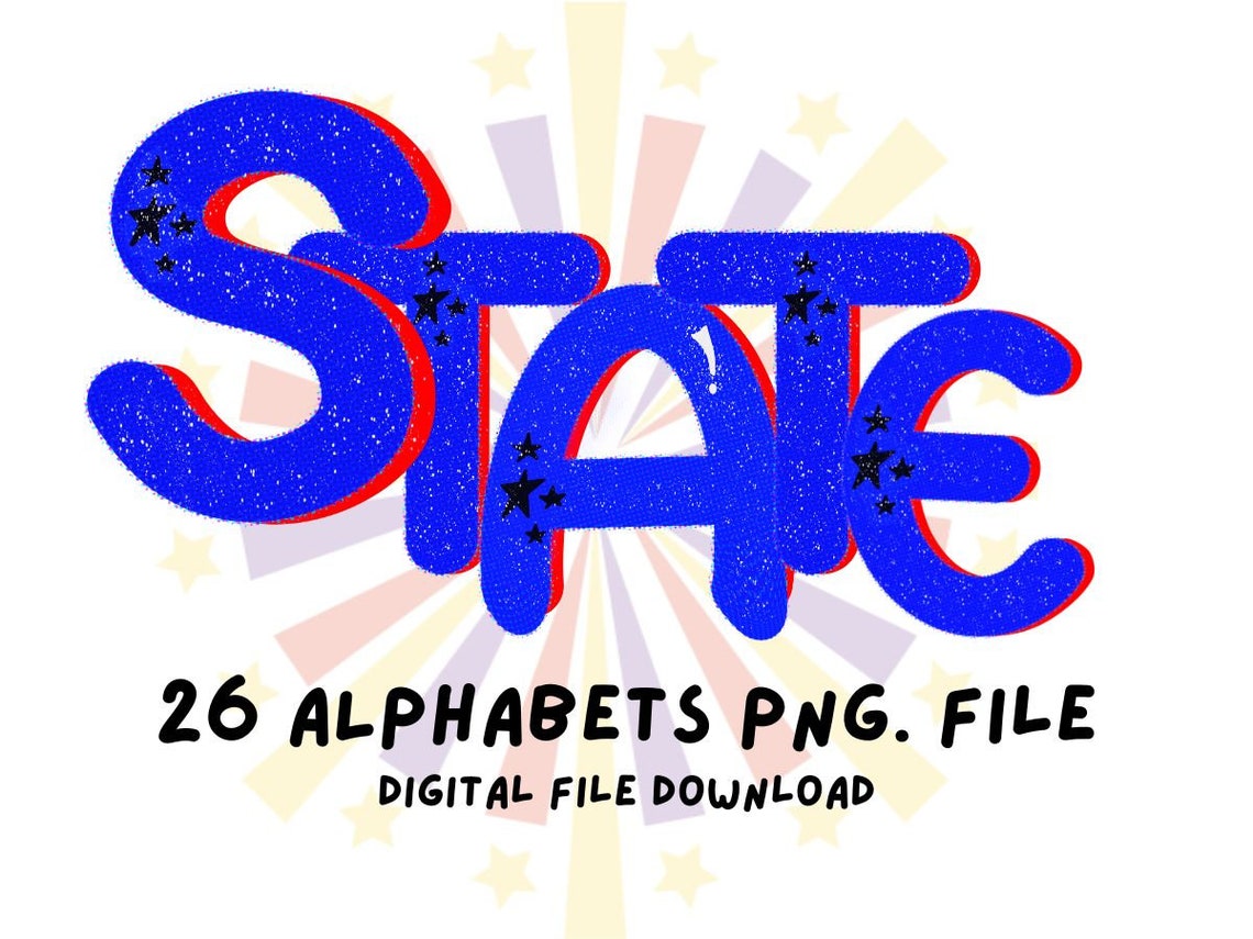 26 Patriotic Doodle Alphabet Letters, Uppercase Letters PNG ...