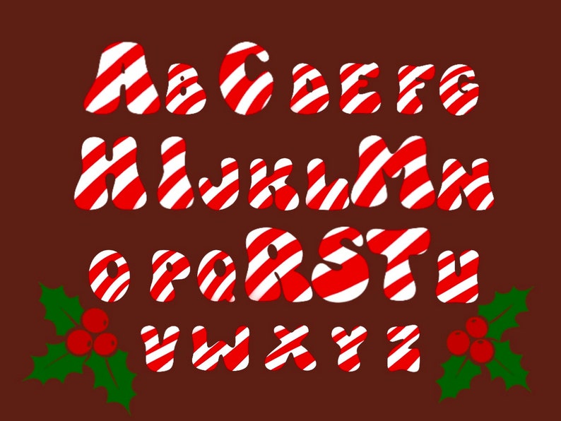 Christmas 26 Alphabets PNG, Clipart, Red and White Color Alphabets ...