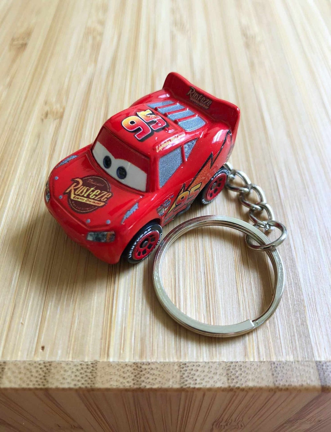 Disney CARS Lightning Mcqueen Keychain - Etsy