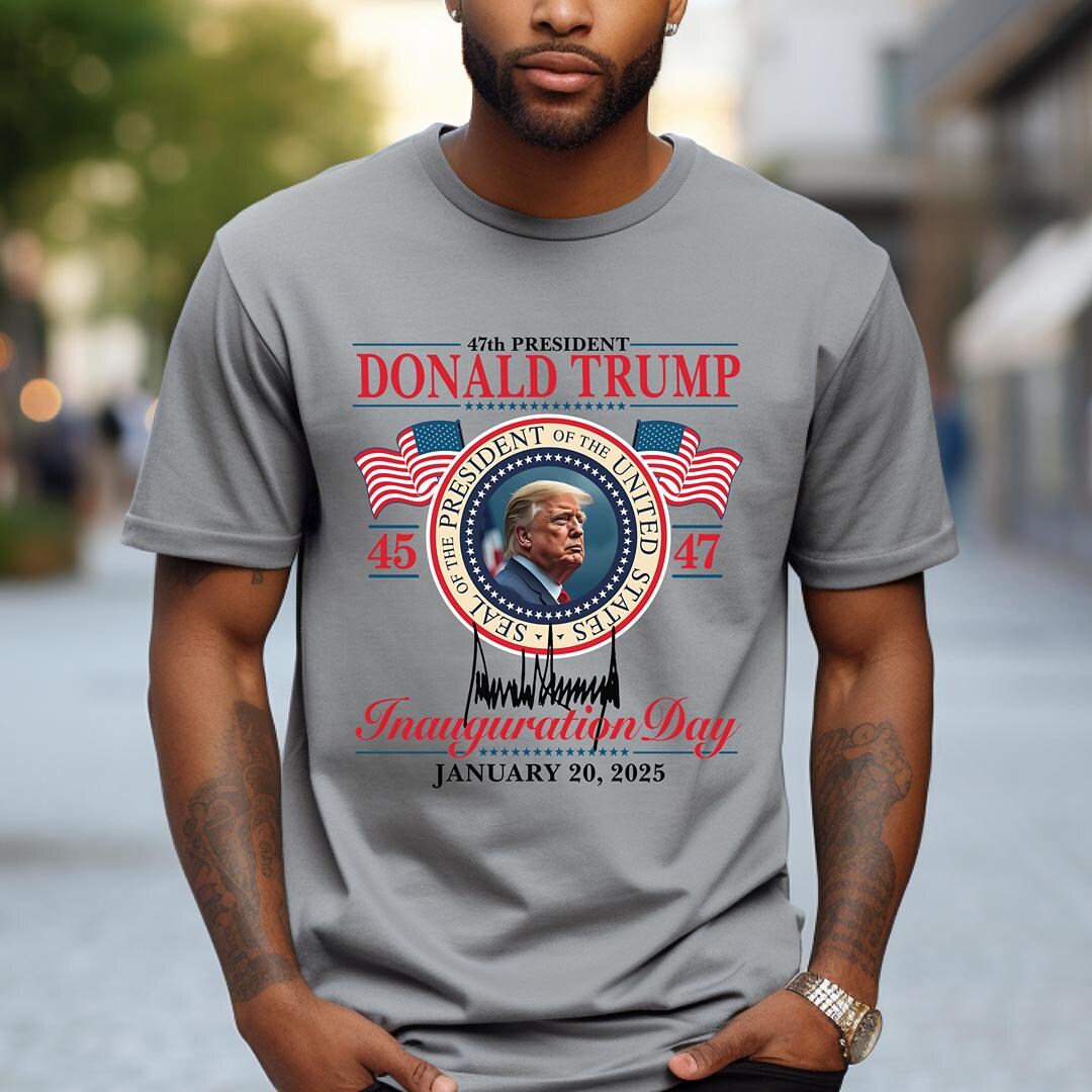 Trump Inauguration 2025 T-shirt, Presidential Seal Tee With Portrait ...
