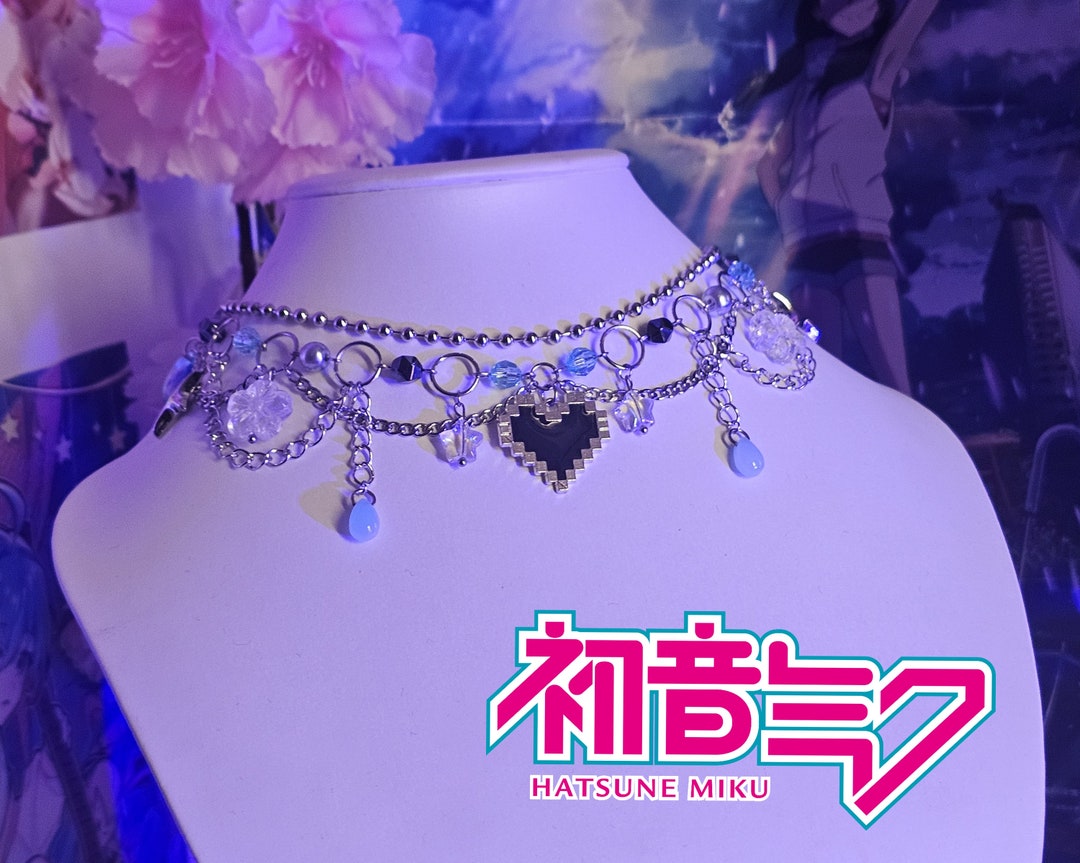 Hatsune Miku Inspired Vocaloid Choker Necklace Cyber Anime Girl ...