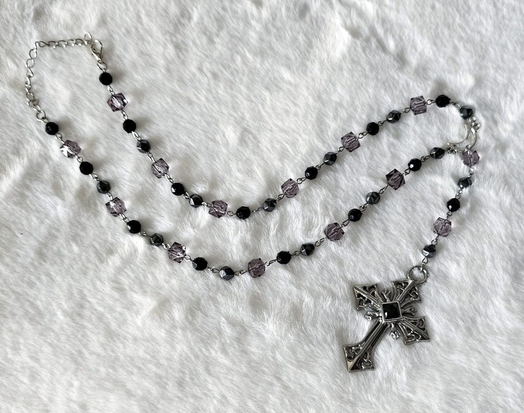 Rosary "incubus" Gothic Alternative Cross Vampire Succubus Pendant Long ...