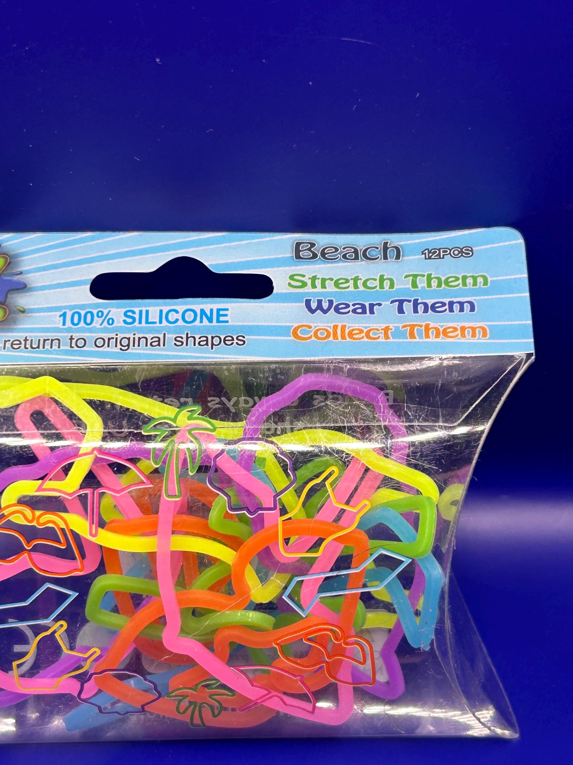 Silly Bandz Beach Shapes Elastic Bracelets 12 in a Pack BRAND NEW - Etsy