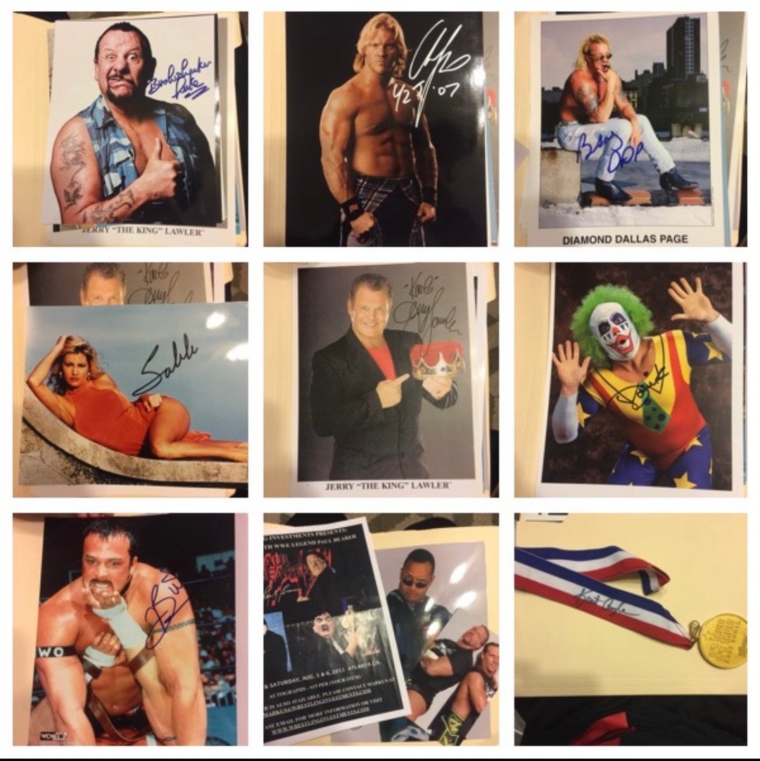 Mystery Signed Autograph Wrestling WWE 8x10 Photo - Etsy