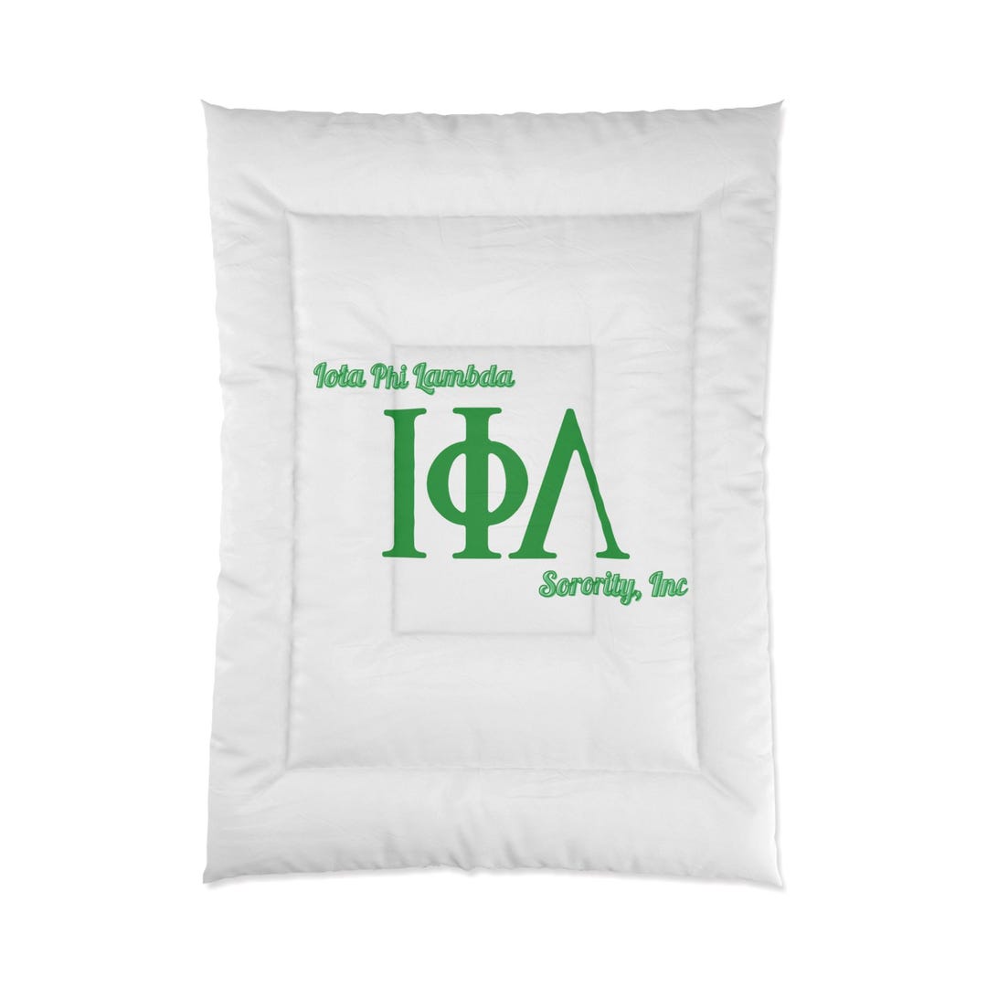Luxurious Comforter White Greek Sorority Bedding - Etsy