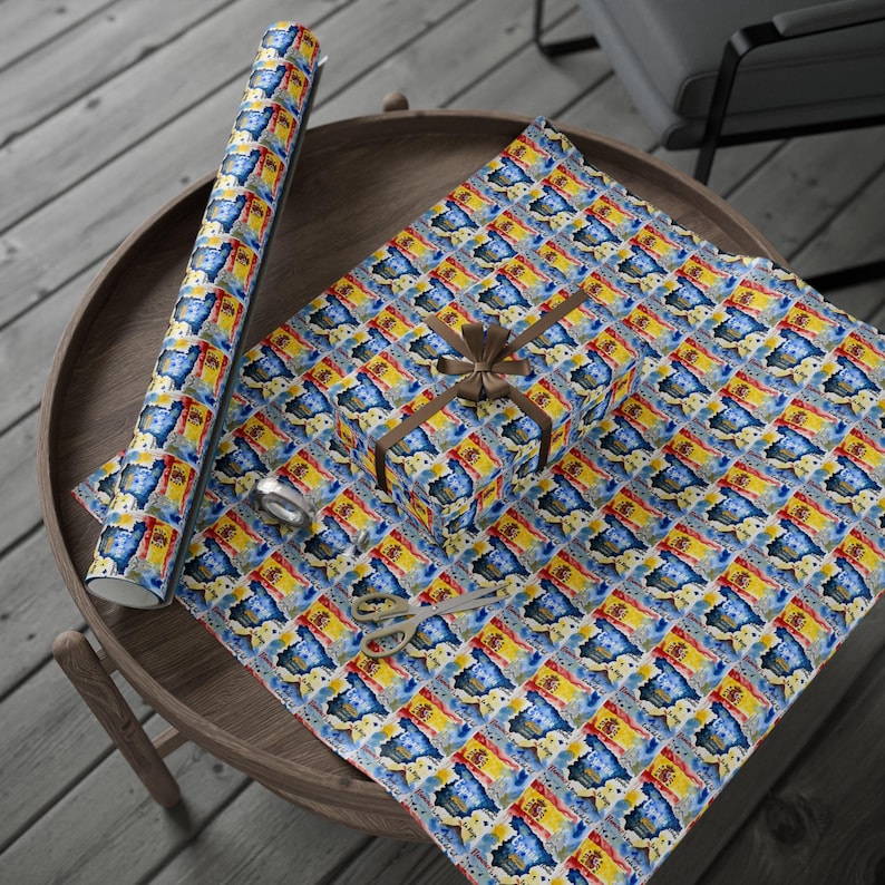 Spain Gift Wrapping Paper | Spanish Flag Art | Alhambra Wrap | Flamenco ...
