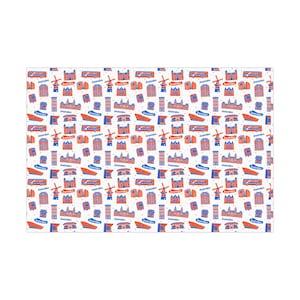 Dutch Delight Gift Wrap | Netherlands Inspired Design | Tulips ...