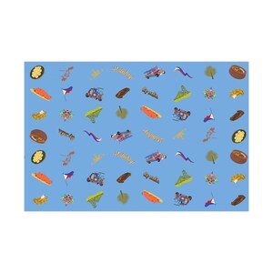 Philippine-inspired Gift Wrapping Paper | Jeepneys, Mabuhay Text and ...