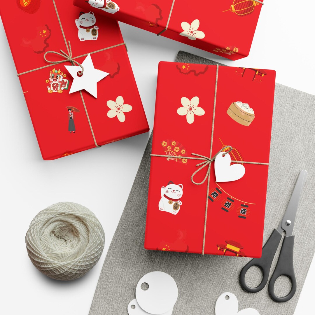 China Theme Wrapping Paper Ideal for All Occasions Birthday ...
