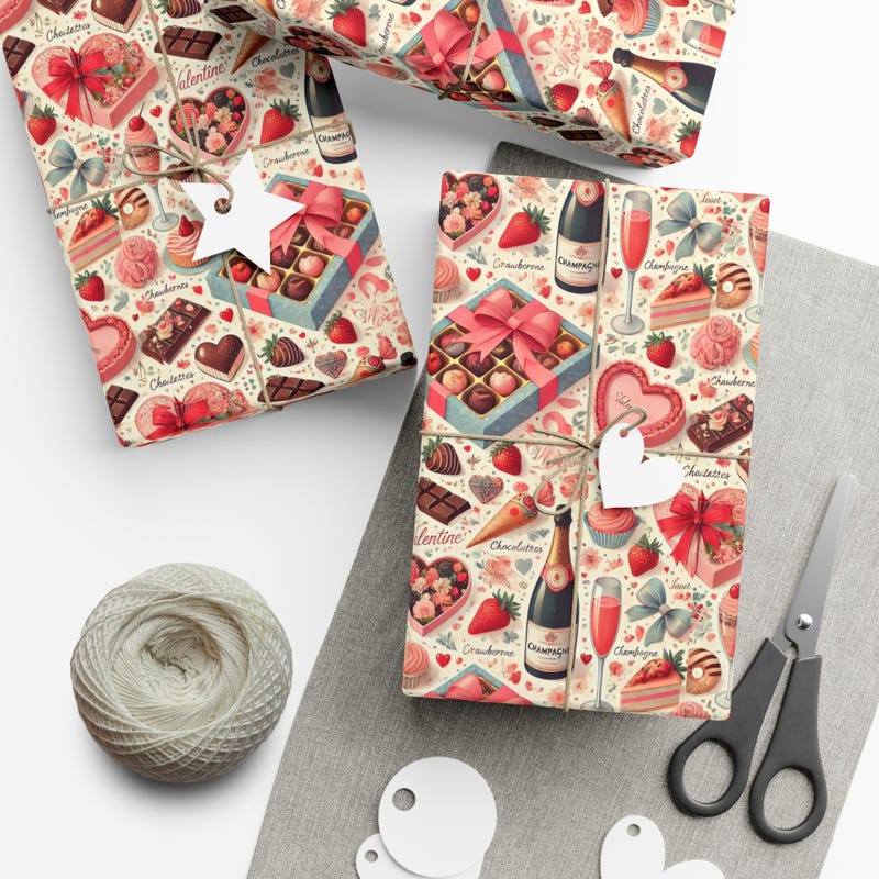 Romantic Wrapping Paper - Etsy