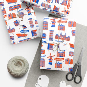 Dutch Delight Gift Wrap | Netherlands Inspired Design | Tulips ...