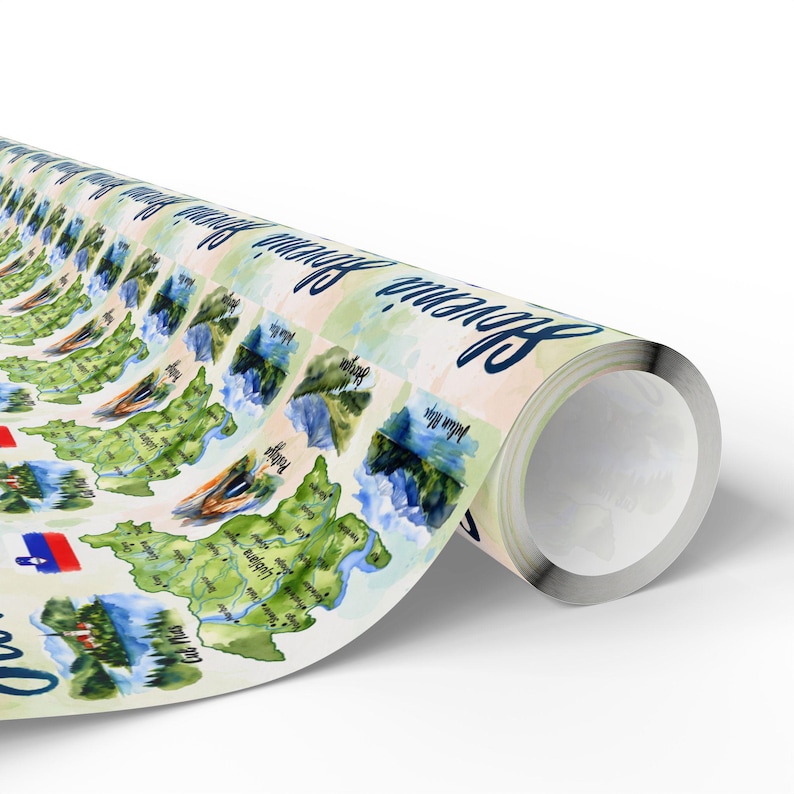 Slovenia Gift Wrap Paper | Travel Keepsake | Wedding Anniversary ...