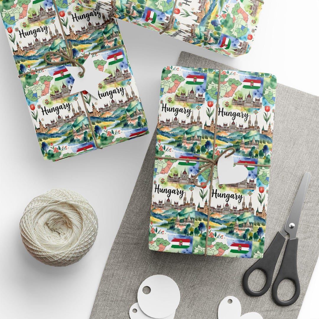 Hungary Gift Wrapping Paper | Budapest Parliament, Danube River Views ...