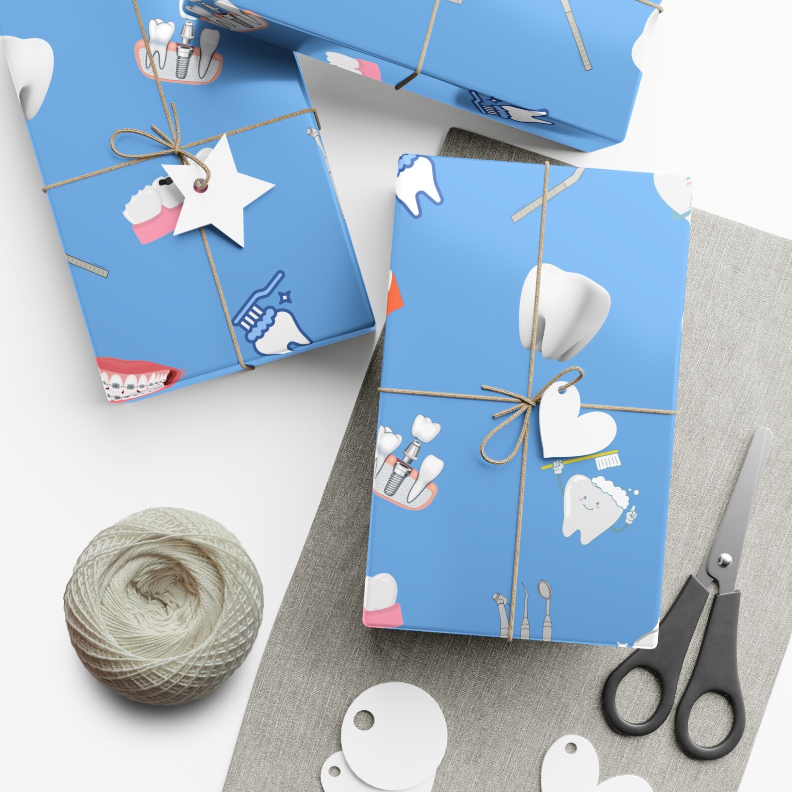 Dentist Theme Gift Wrapping, Dental Hygienist, Dental Assistant, Dental ...