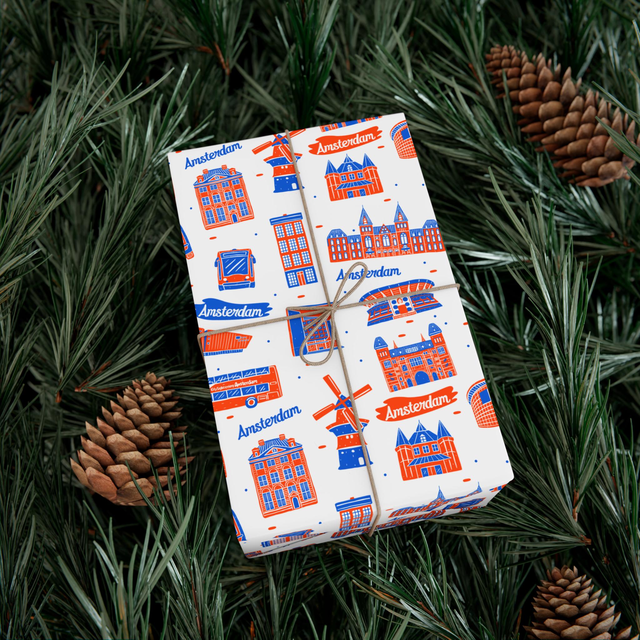 Dutch Delight Gift Wrap | Netherlands Inspired Design | Tulips ...