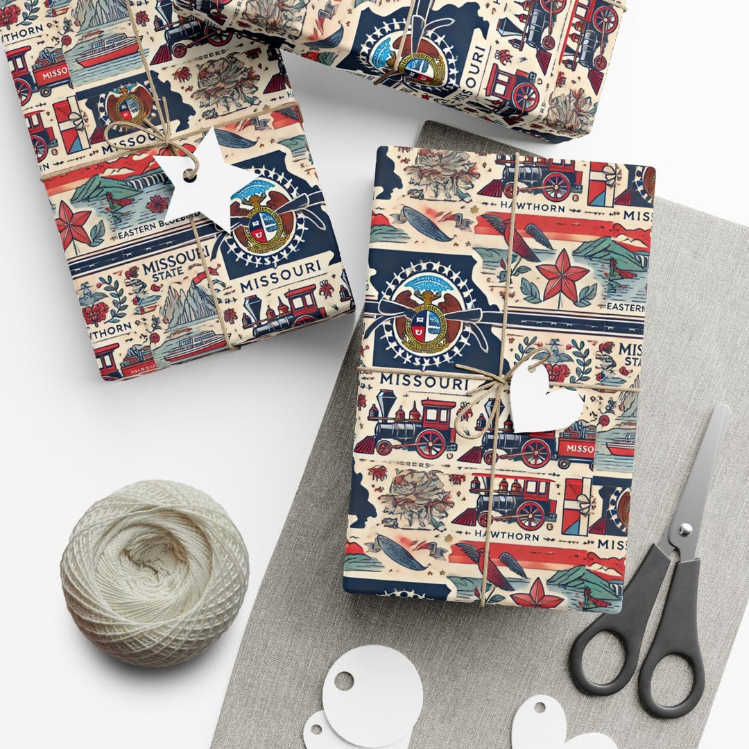 Missouri Gift Wrapping Paper | State Symbols Scenic Design - Etsy