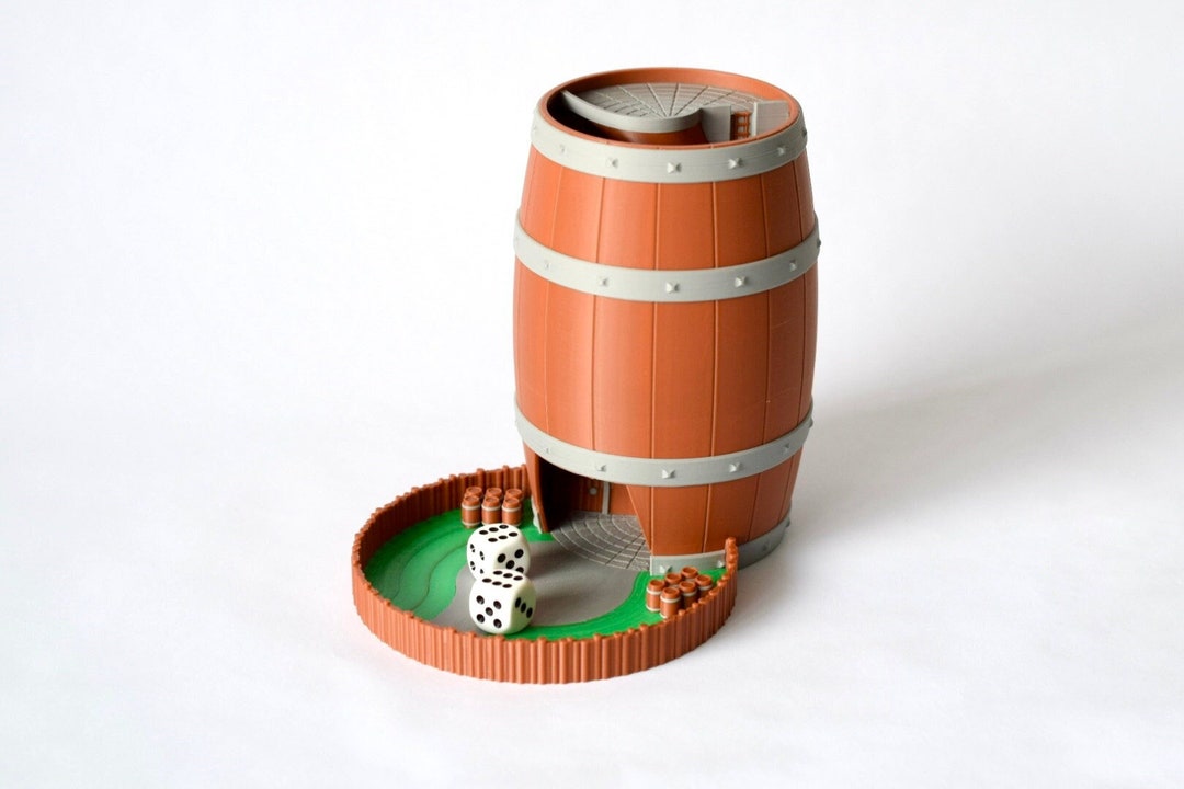 Handmade Barrel Dice Tower: Unique RPG Gaming Accessory - Etsy