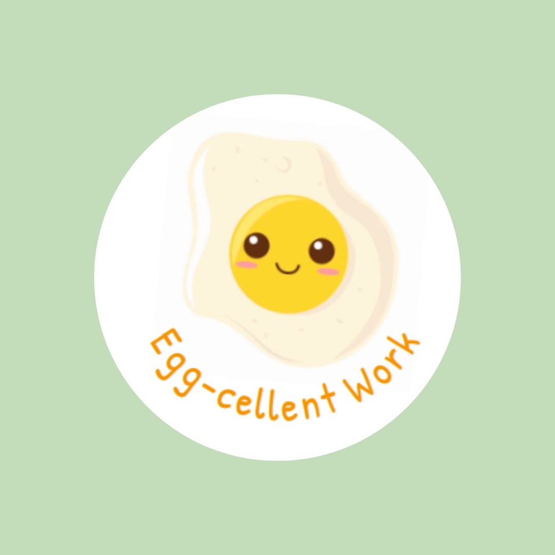 Funny Teacher Stickers Egg-cellent Novelty Sticker Sheet Kids Classroom ...
