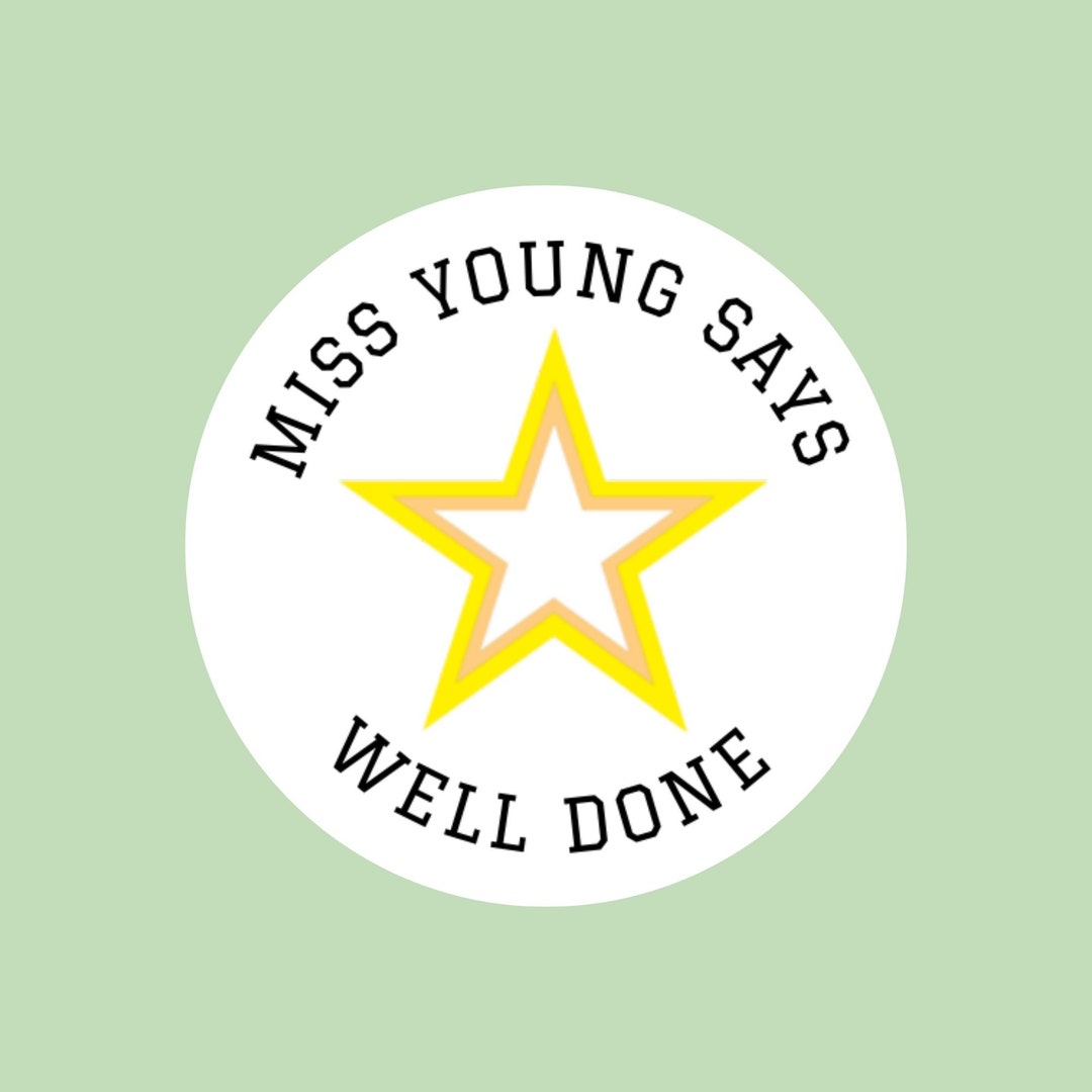 Teacher Stickers Personalised Well Done Superstar School Reward Sticker ...