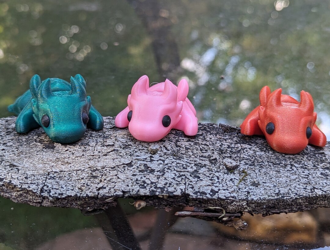 Baby Dragon, 3D Printed Articulated Flexible Fidget Toy Sensory Pet ...