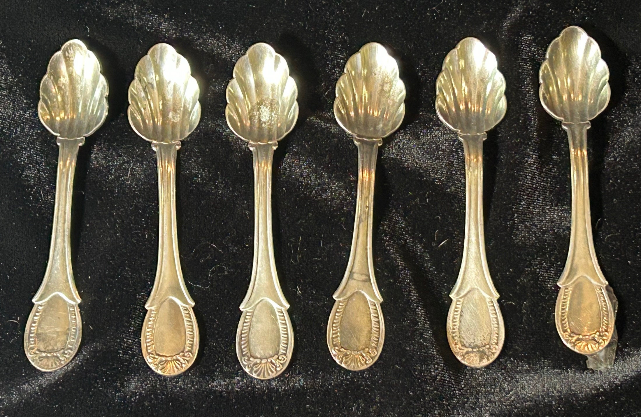 Vintage Bellini Scalloped Spoon Set of 6. Collectors Anniversary Gift ...